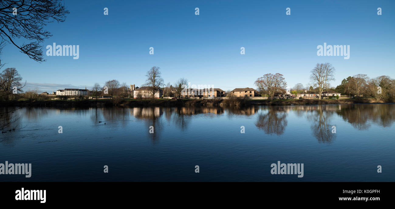 Kelso, Scottish Borders. River Tweed. Mayfield Stock Photo - Alamy