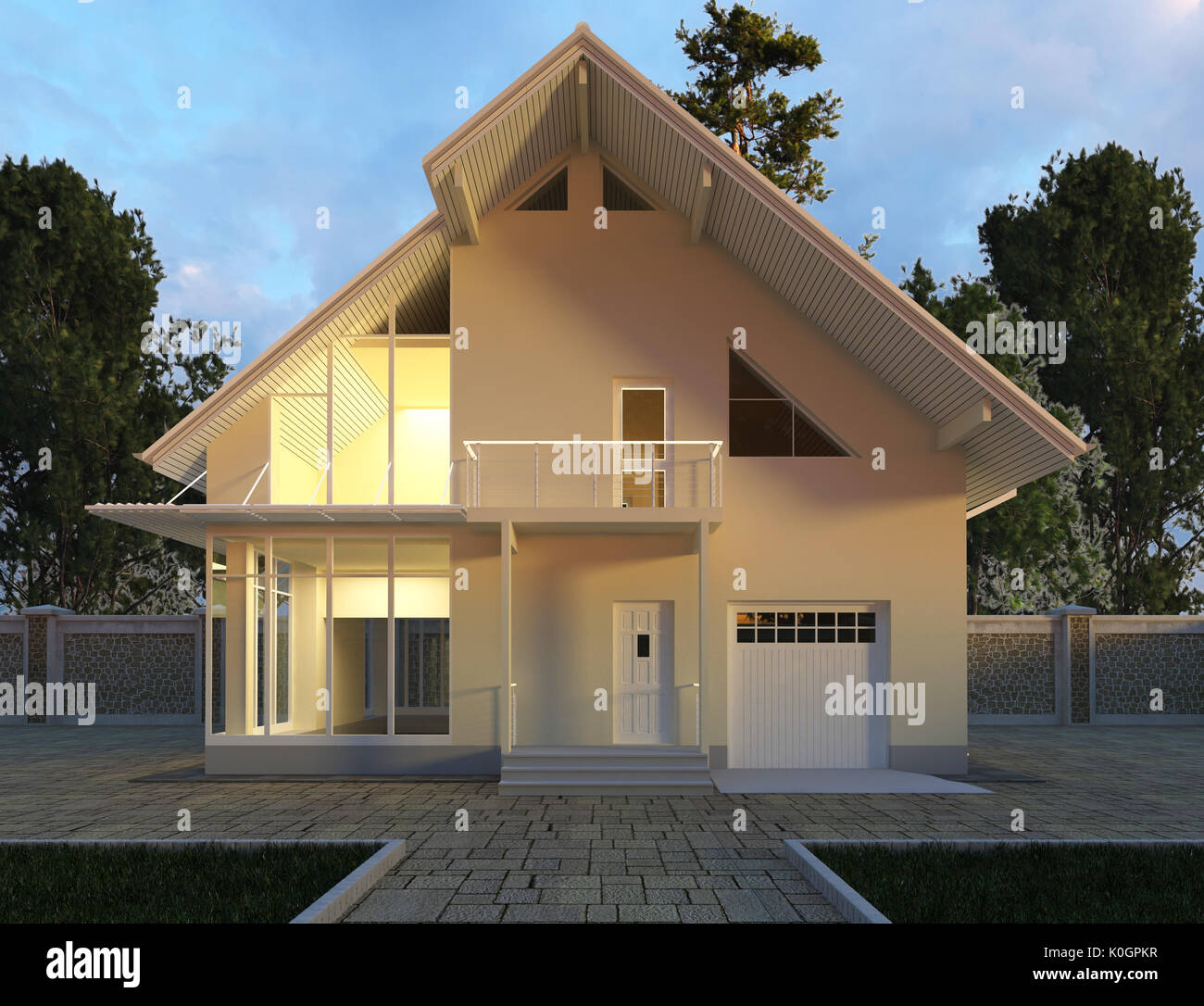 Photorealistic render of the building in the open air Stock Photo - Alamy