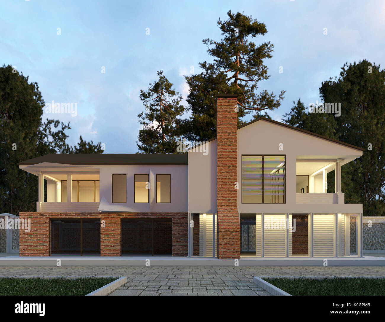 Photorealistic render of the building in the open air Stock Photo - Alamy