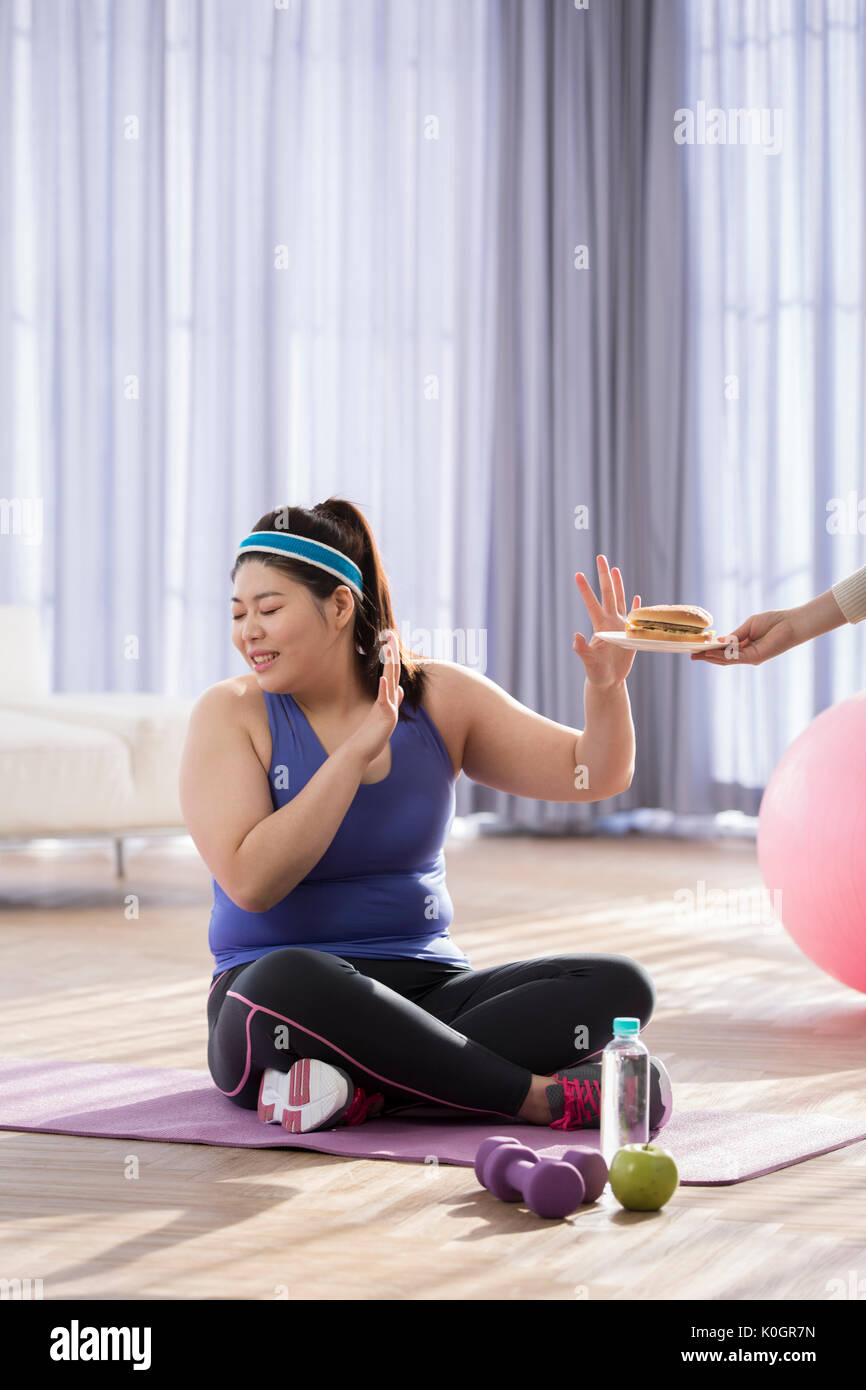 Woman fast food full length hi-res stock photography and images - Alamy