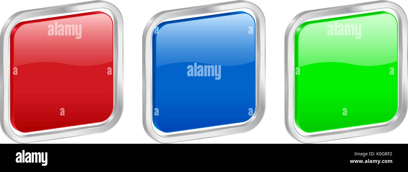 3d rounded square icon isolated on a white background. Vector ...