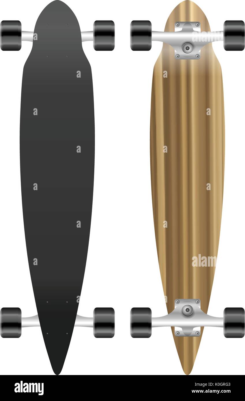 Longboard on a white background. Vector illustration Stock Vector Image ...