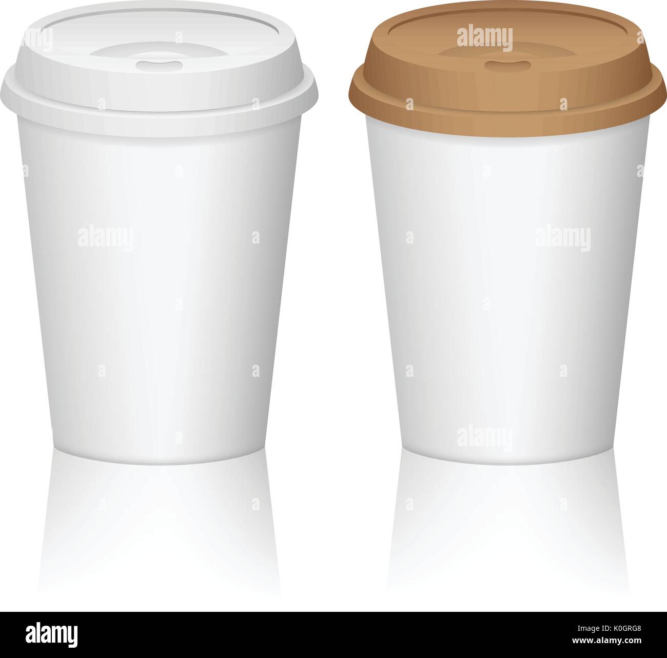 Paper coffee cup set on a white background Stock Vector Image & Art - Alamy