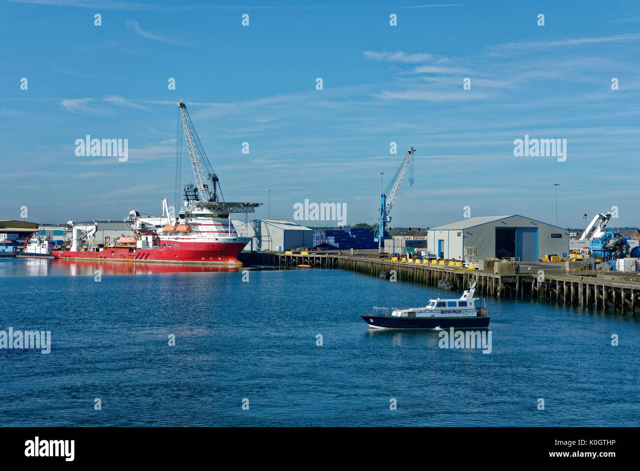 An Offshore Construction Vessel at Blyth Port, Northumberland, England ...