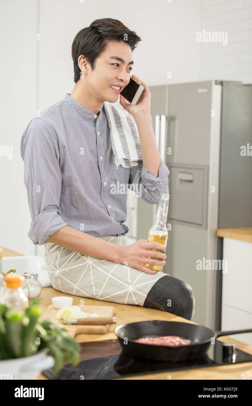 Lifestyle of single man Stock Photo - Alamy
