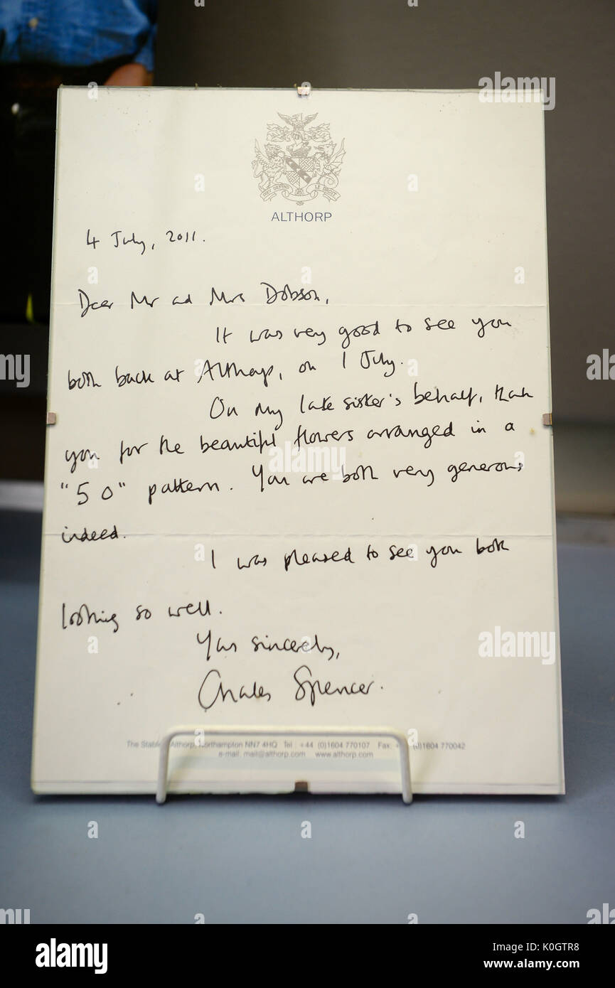 A letter from Charles Spencer, dated 4th July 2011 after he met Jo and ...