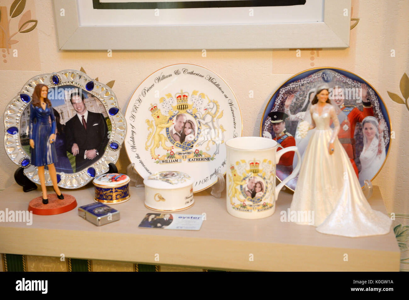The Duke and Duchess of Cambridge memorabilia at Jo Dobson's home in ...