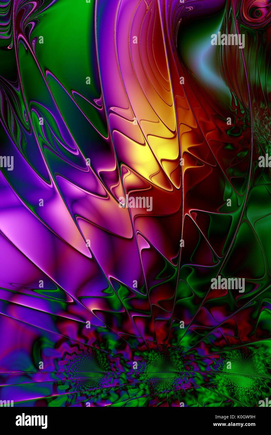 Fractal lines form geometric hi-res stock photography and images - Alamy