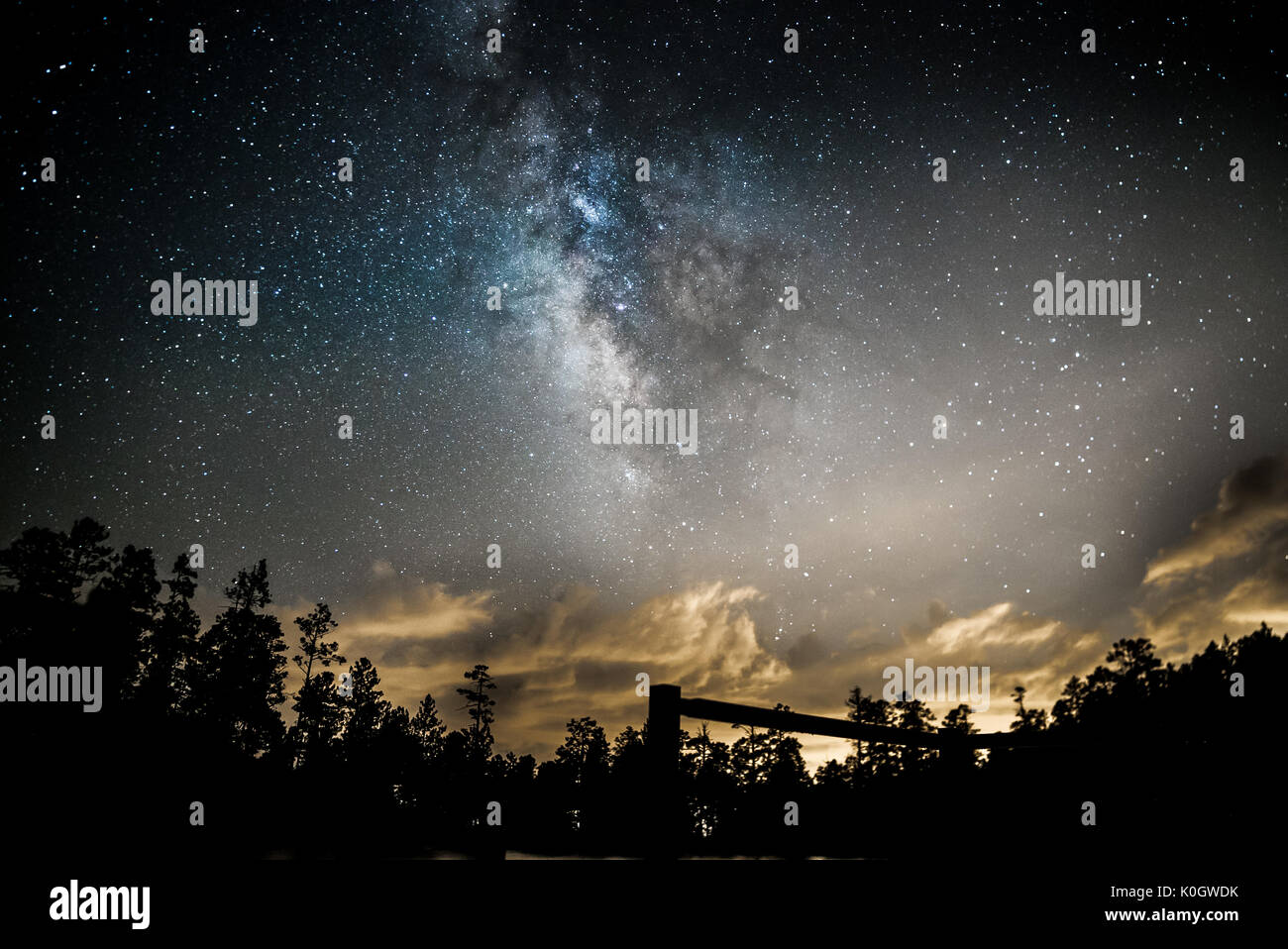 Blue Milky Way Galaxy at Rose Garden, Mount Lemmon, Tucson, Arizona ...