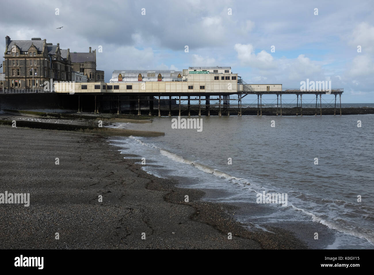Scenes from Aberystwyth on the west coast of Wales. Royal Pier Stock ...