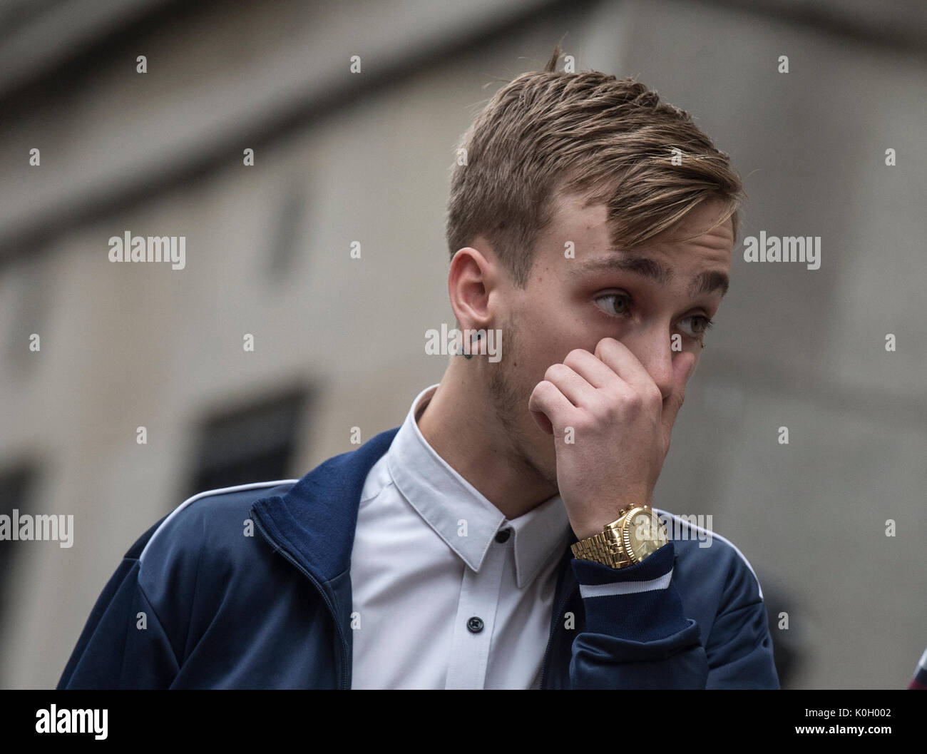 Charlie Alliston, 20, arrives at the Old Bailey in London, where he is ...