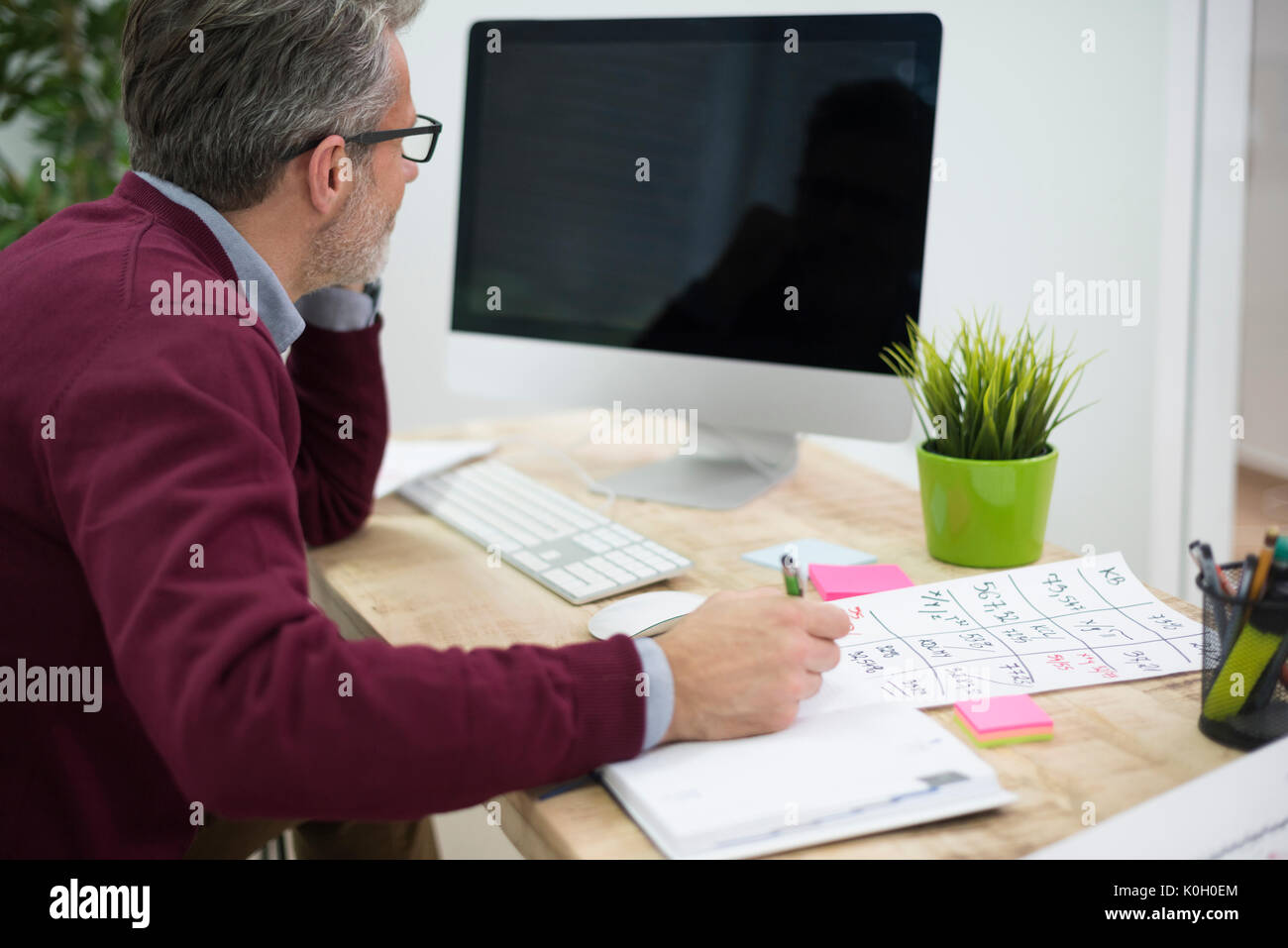 Very busy day in the office Stock Photo - Alamy