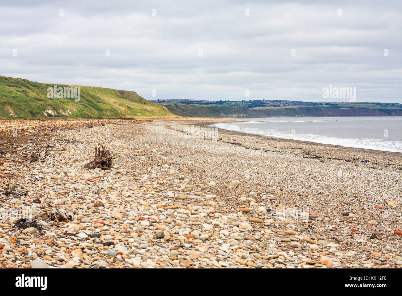 The beach and sea shore at Blackhall Rocks in Co.Durham, England,UK ...