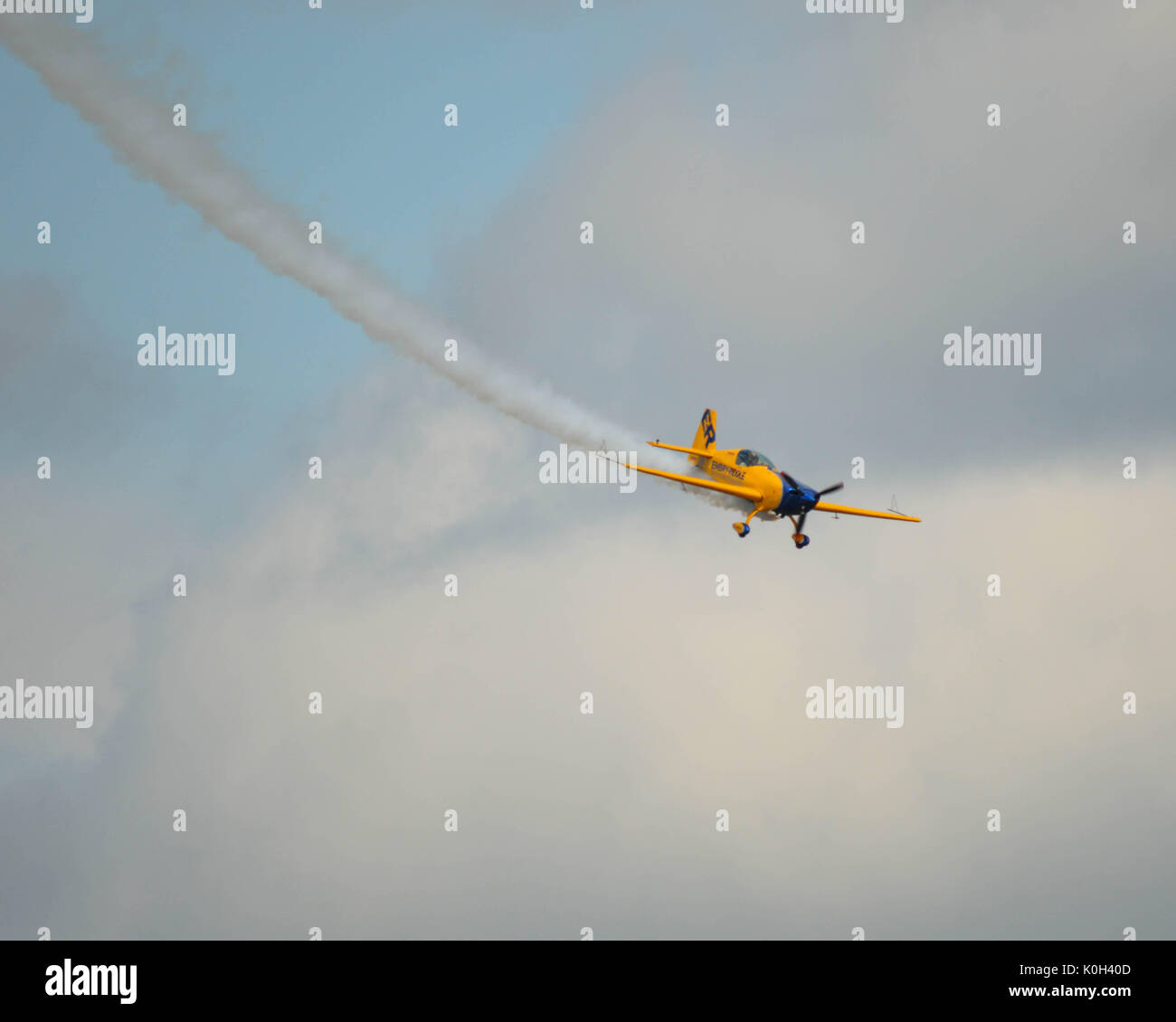 Mike Goulian pilots the Extra 300 Plane at the Westfield Air Show Stock ...