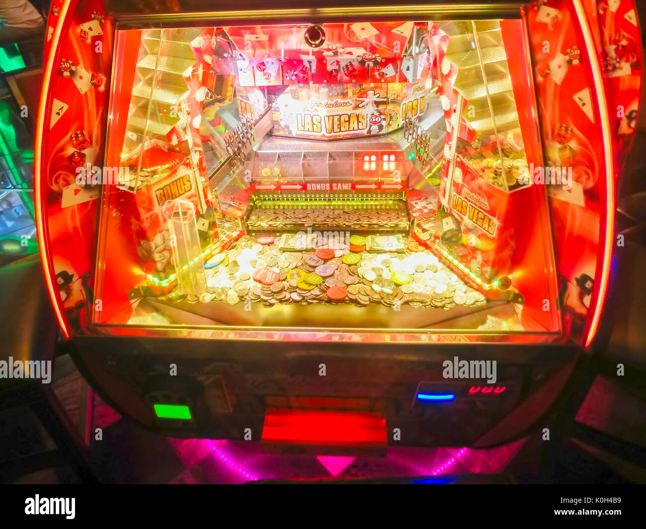 Las Vegas, United States of America - May 11, 2016: Slot machines in ...