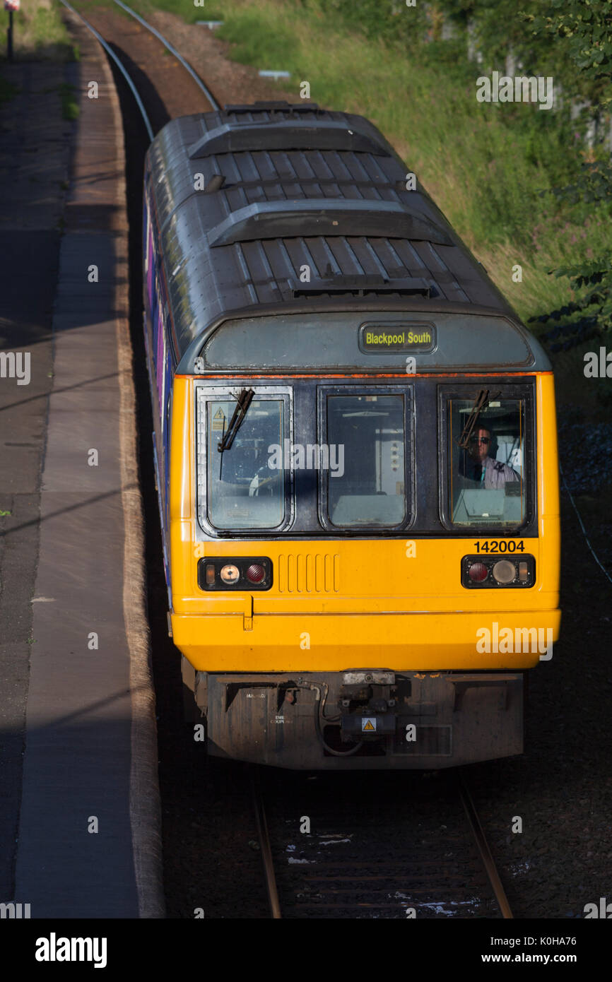 Northern Rail pacer train at Kirkham & Wesham working the 1821 Colne ...