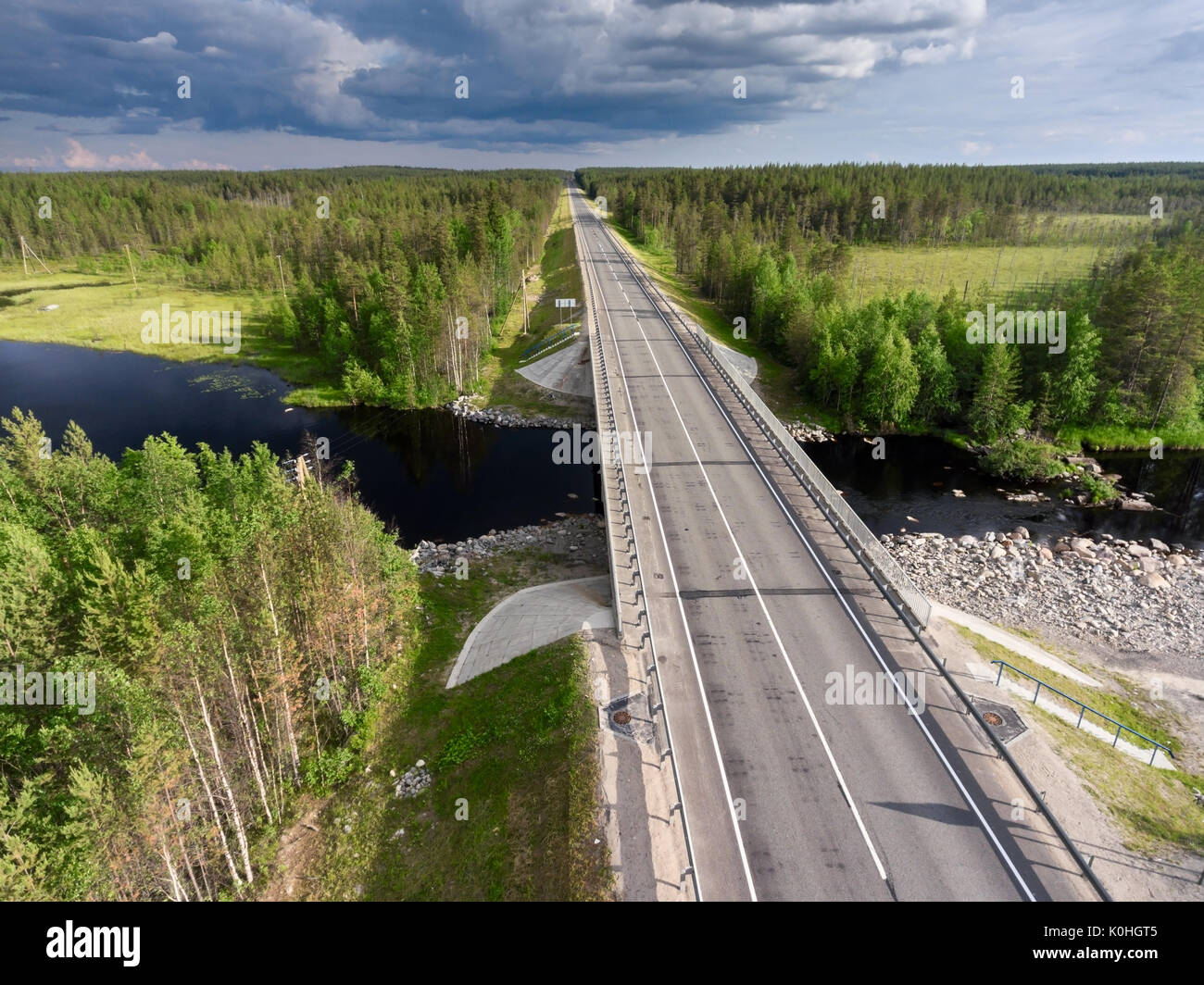 Russia taiga road hi-res stock photography and images - Alamy