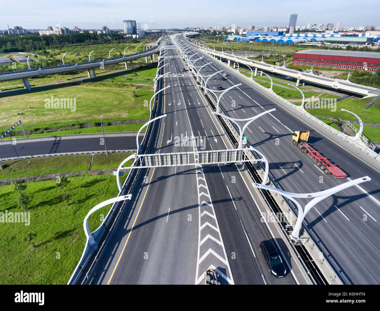 Two lines of overpasses of Western High Speed Diameter (WHSD) in south ...