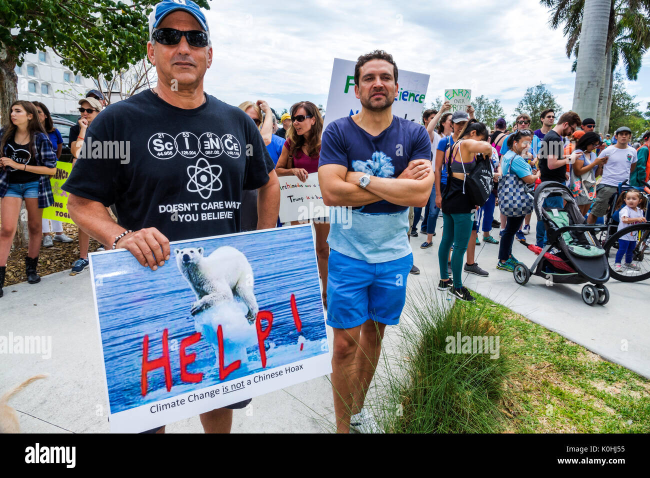 Miami Florida,Museum Park,March for Science,protest,rally,sign,poster ...