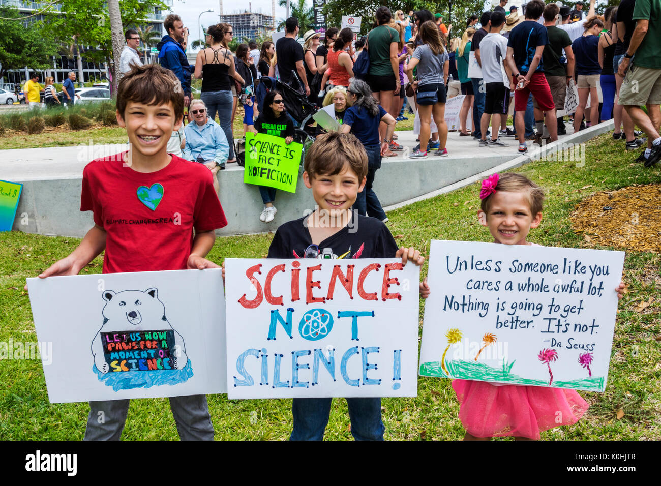 Miami Florida,Museum Park,March for Science,protest,rally,sign,poster ...