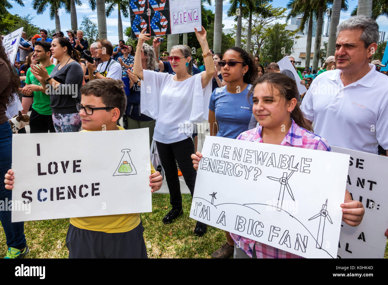 Miami Florida,Museum Park,March for Science,protest,rally,sign,poster ...