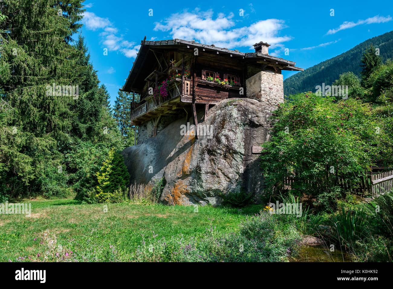 Ulten Valley, South Tyrol, Italy. The House on Stone in the Valley of ...
