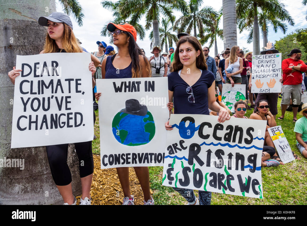 Miami Florida,Museum Park,March for Science,protest,rally,sign,poster ...