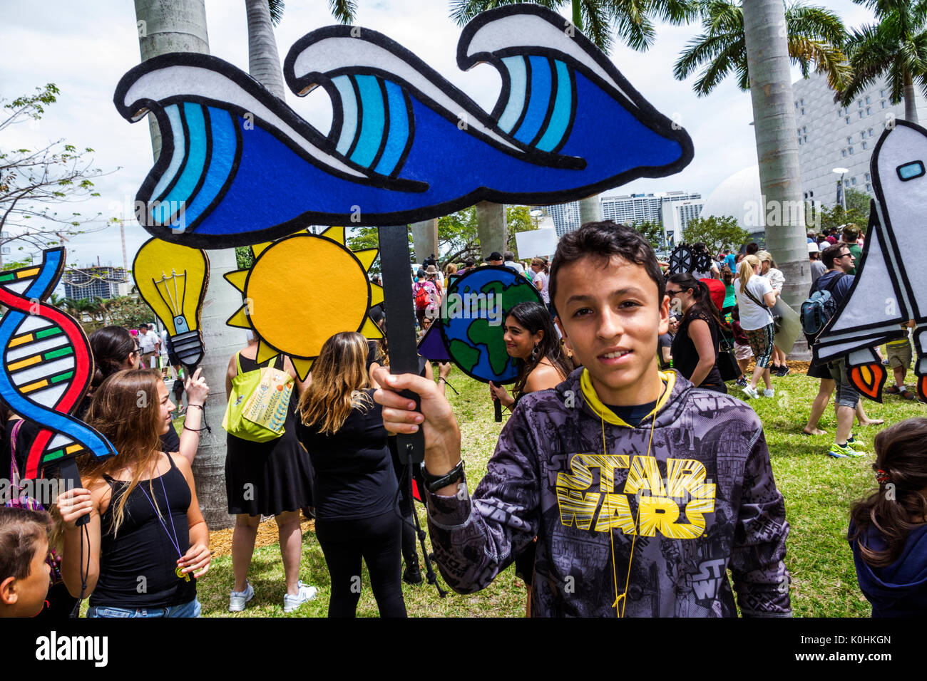 Miami Florida,Museum Park,March for Science,protest,rally,sign,poster ...