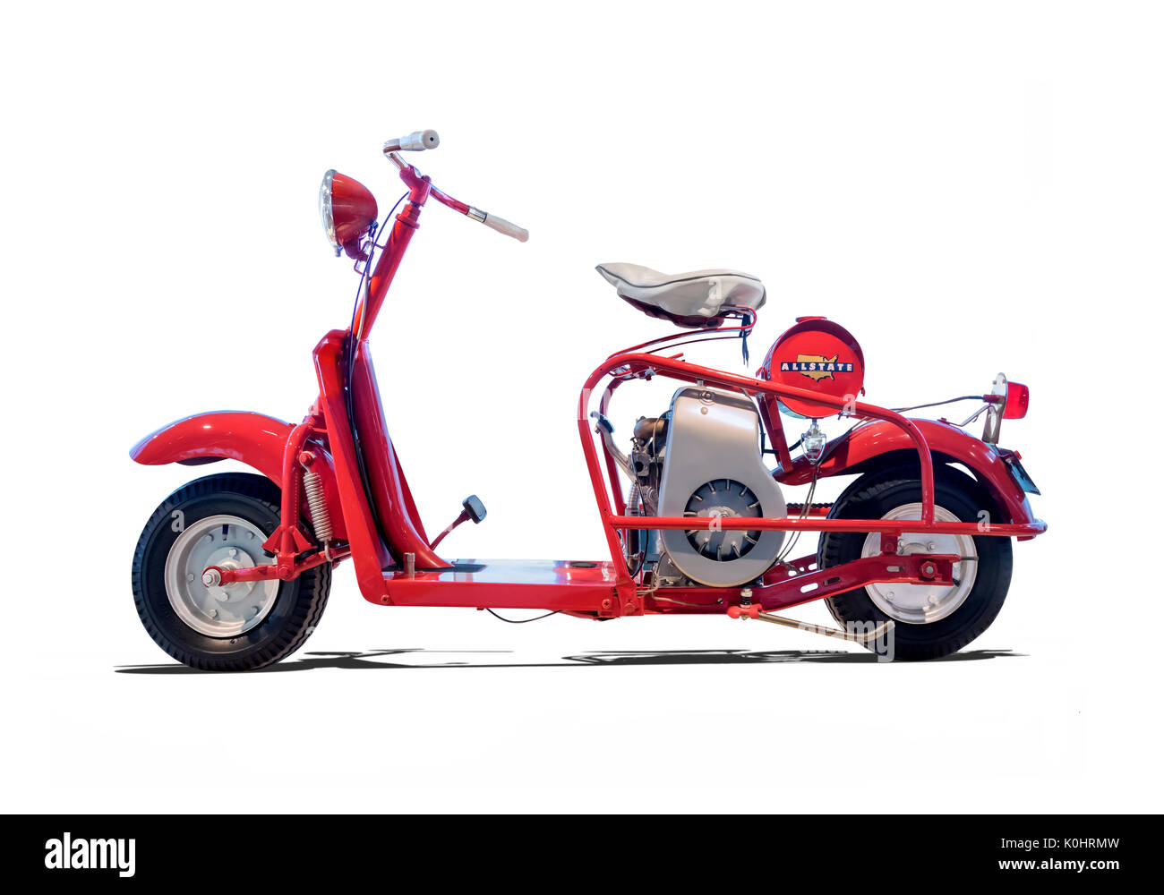 1958 Cushman Allstste Highlander motorscooter Stock Photo - Alamy
