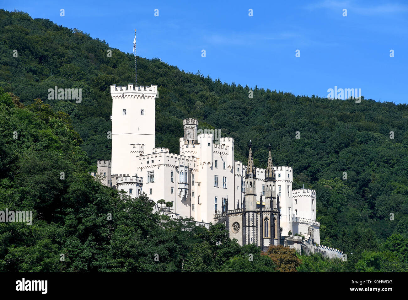 white castle on mountainside in Germany Stock Photo - Alamy
