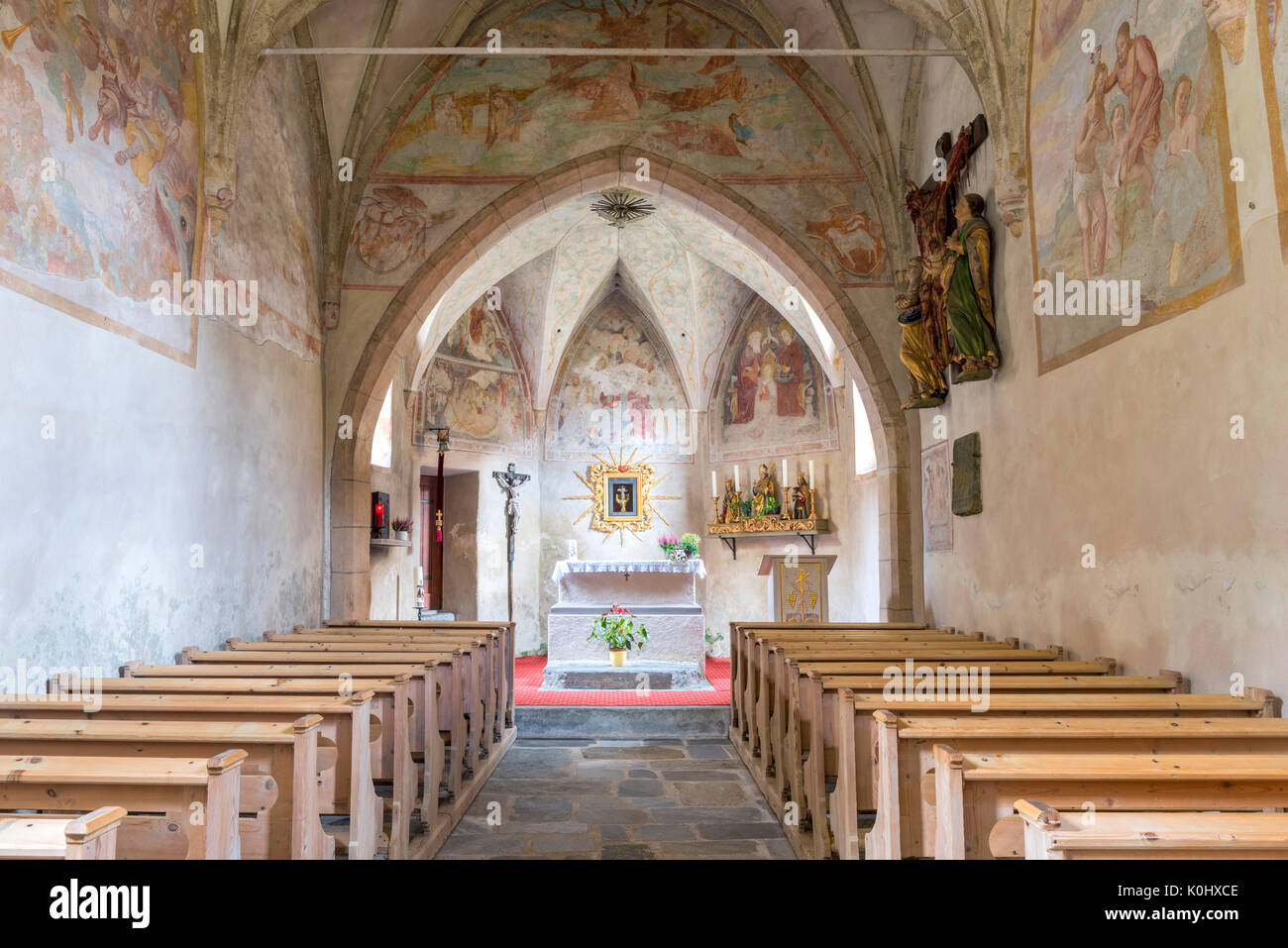 Predoi/Prettau, Aurina Valley, South Tyrol, Italy. The chapel of the ...