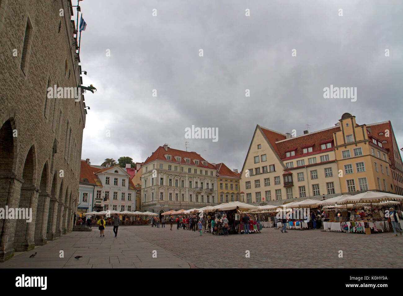 Town Hall Square, the hub of Tallinn's old town Stock Photo - Alamy