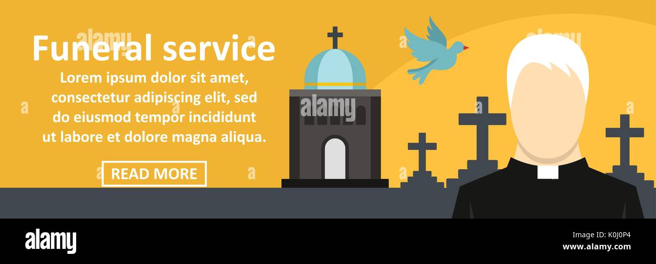 Funeral service banner horizontal concept Stock Vector Image & Art - Alamy