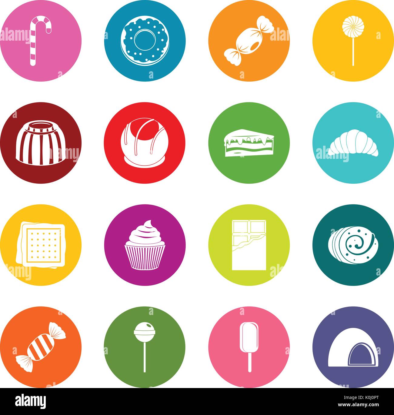 Sweets and candies icons many colors set Stock Vector Image & Art - Alamy