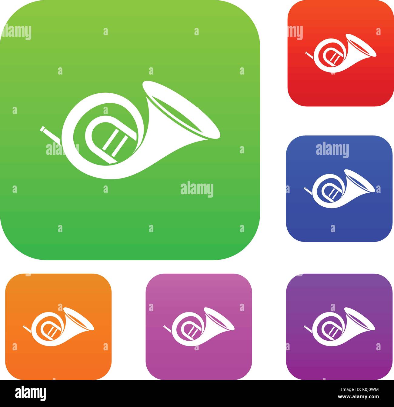 Waldhorn symbol Stock Vector Images - Alamy