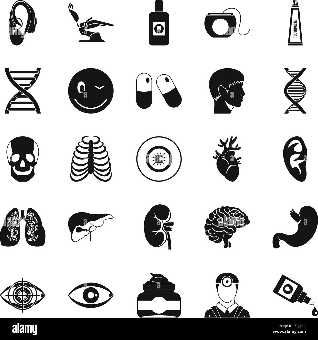 Medical student icons set, simple style Stock Vector Image & Art - Alamy