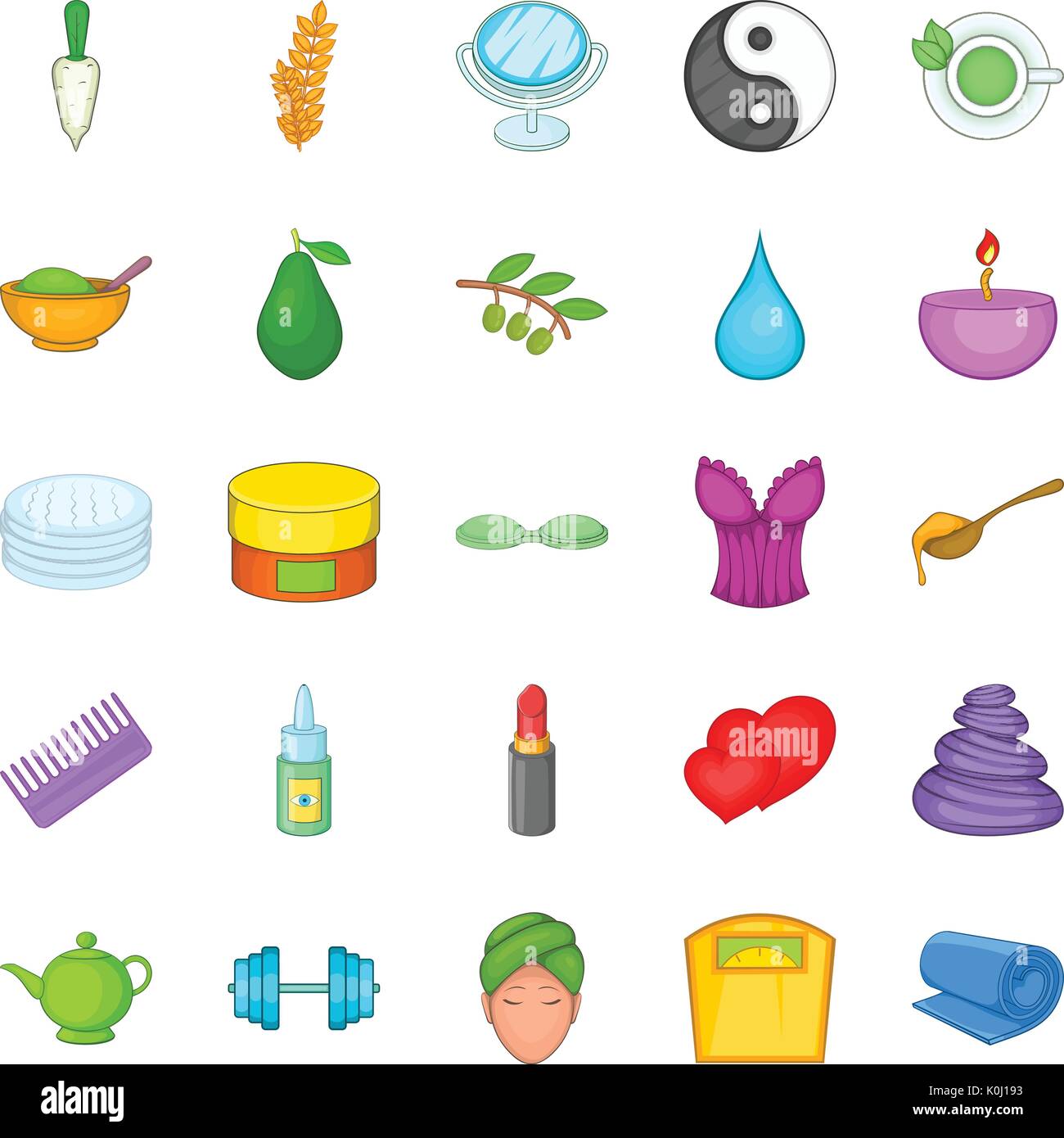 Ointment icons set, cartoon style Stock Vector Image & Art - Alamy