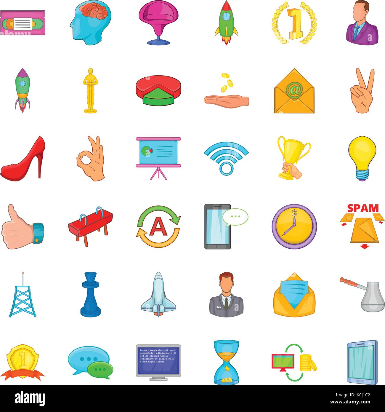 Training icons set, cartoon style Stock Vector Image & Art - Alamy