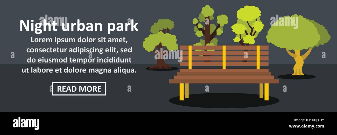 Night urban park banner horizontal concept Stock Vector Image & Art - Alamy