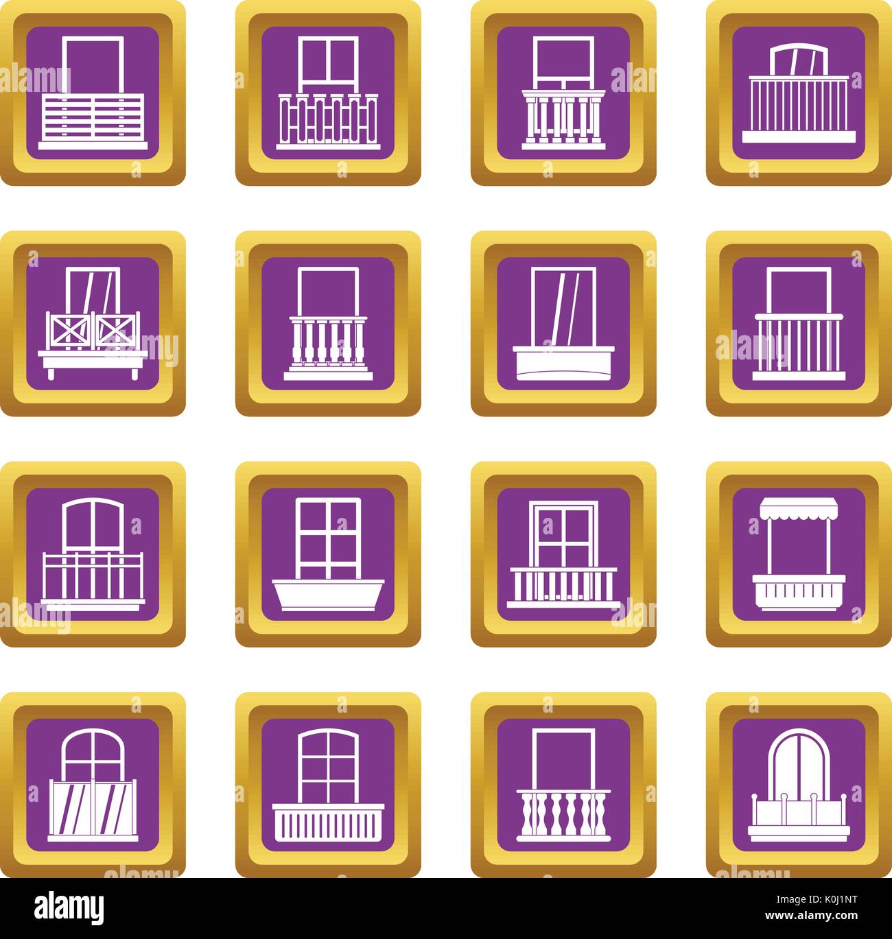 Window forms icons set purple Stock Vector Image & Art - Alamy