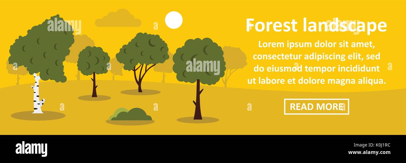Forest landscape banner horizontal concept Stock Vector Image & Art - Alamy