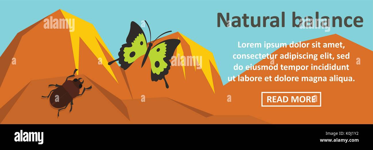 Natural balance banner horizontal concept Stock Vector Image & Art - Alamy