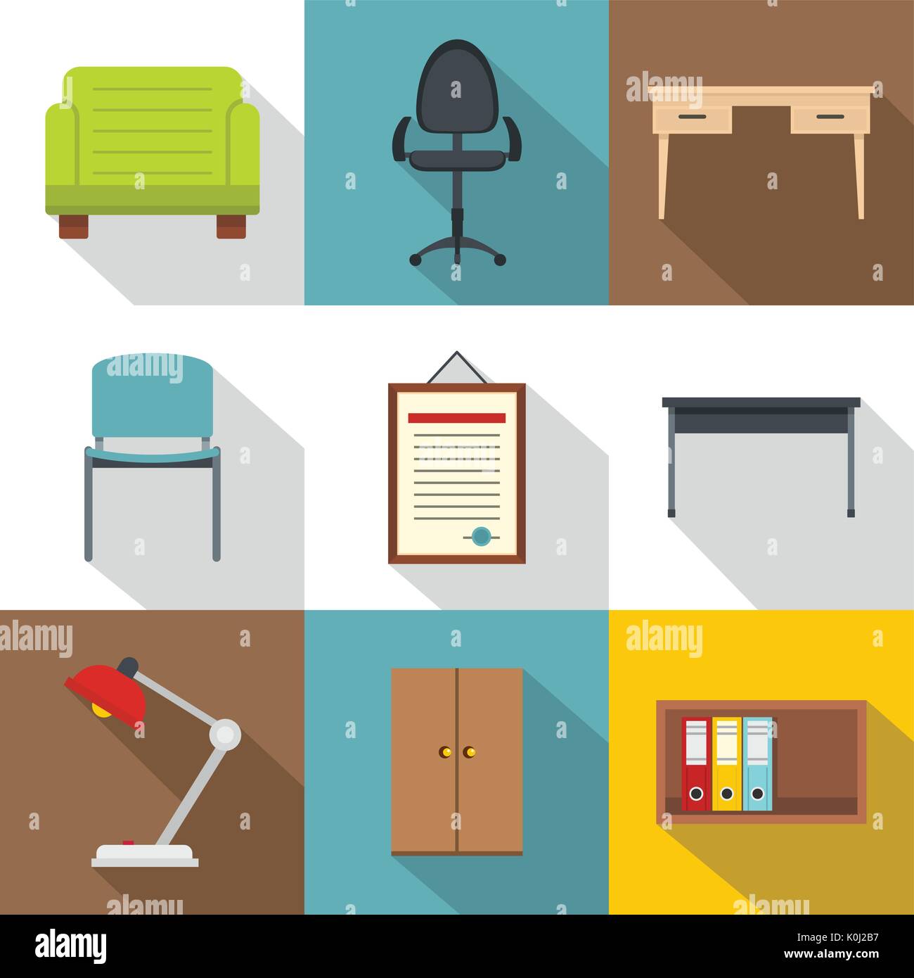 Furniture shop icons set, flat style Stock Vector Image & Art - Alamy
