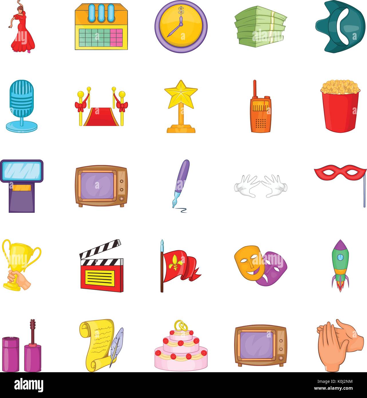 Avocation icons set, cartoon style Stock Vector Image & Art - Alamy