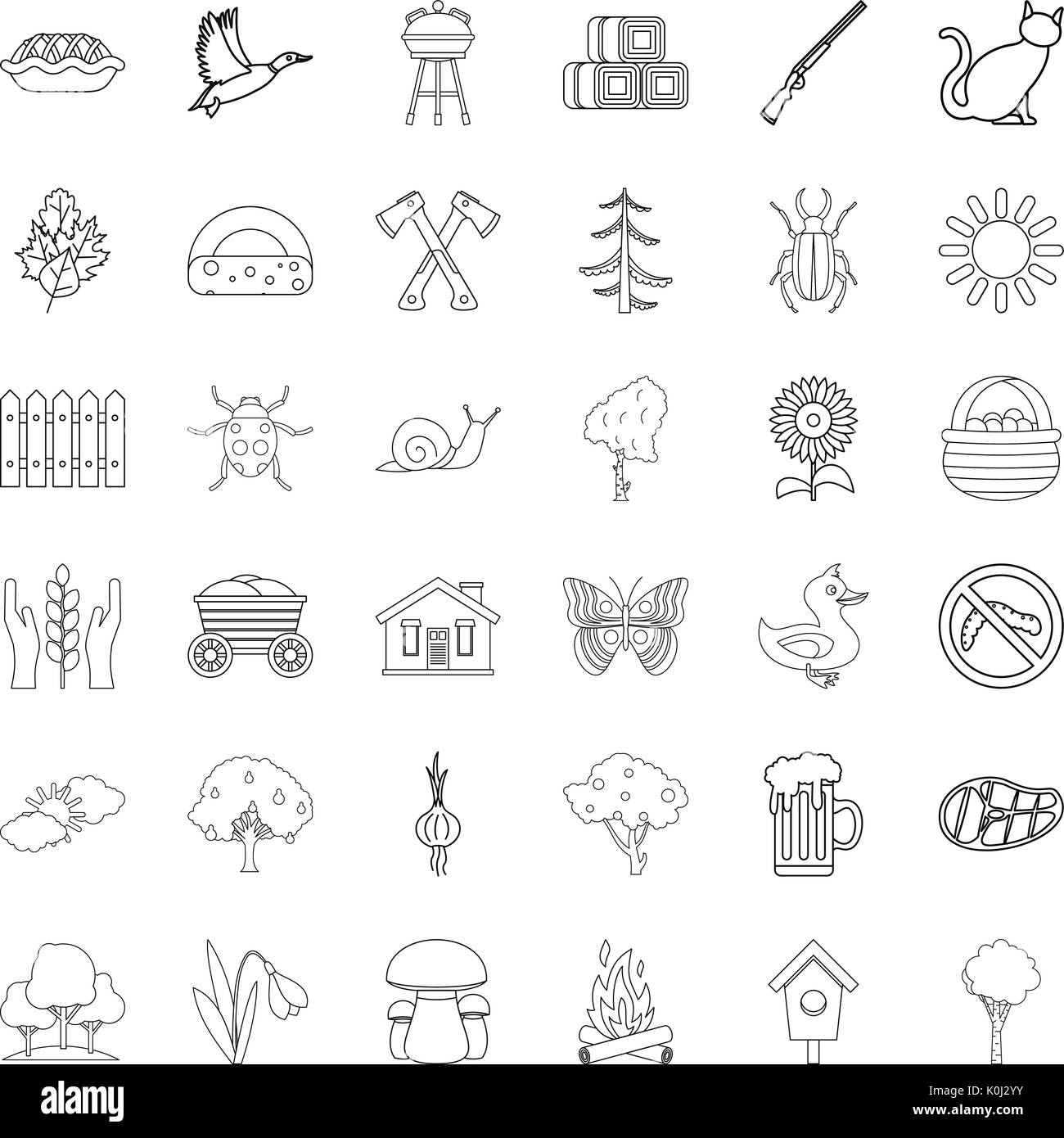 Country icons set, outline style Stock Vector Image & Art - Alamy