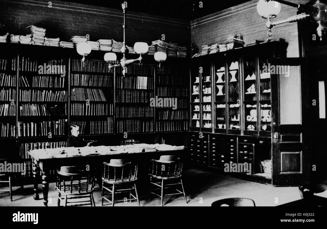 Photograph of interior of a mathematics seminary at Johns Hopkins ...