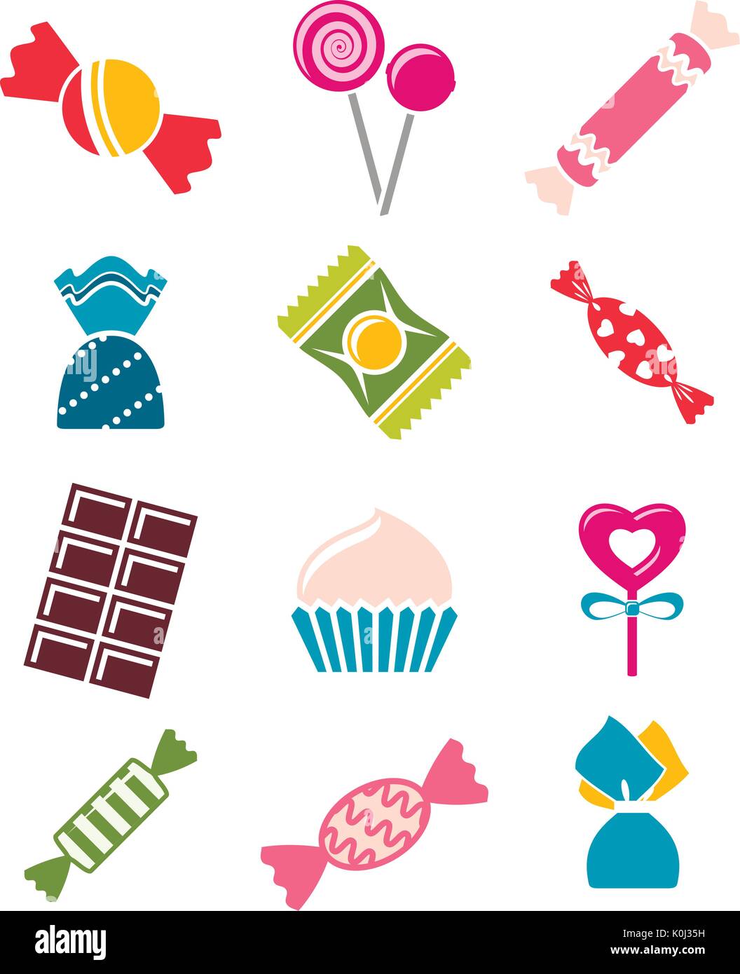 Candies with wrapping paper Stock Vector Images - Alamy