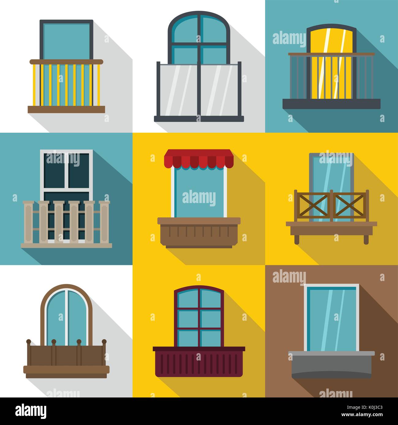 Different windows icons set, flat style Stock Vector Image & Art - Alamy