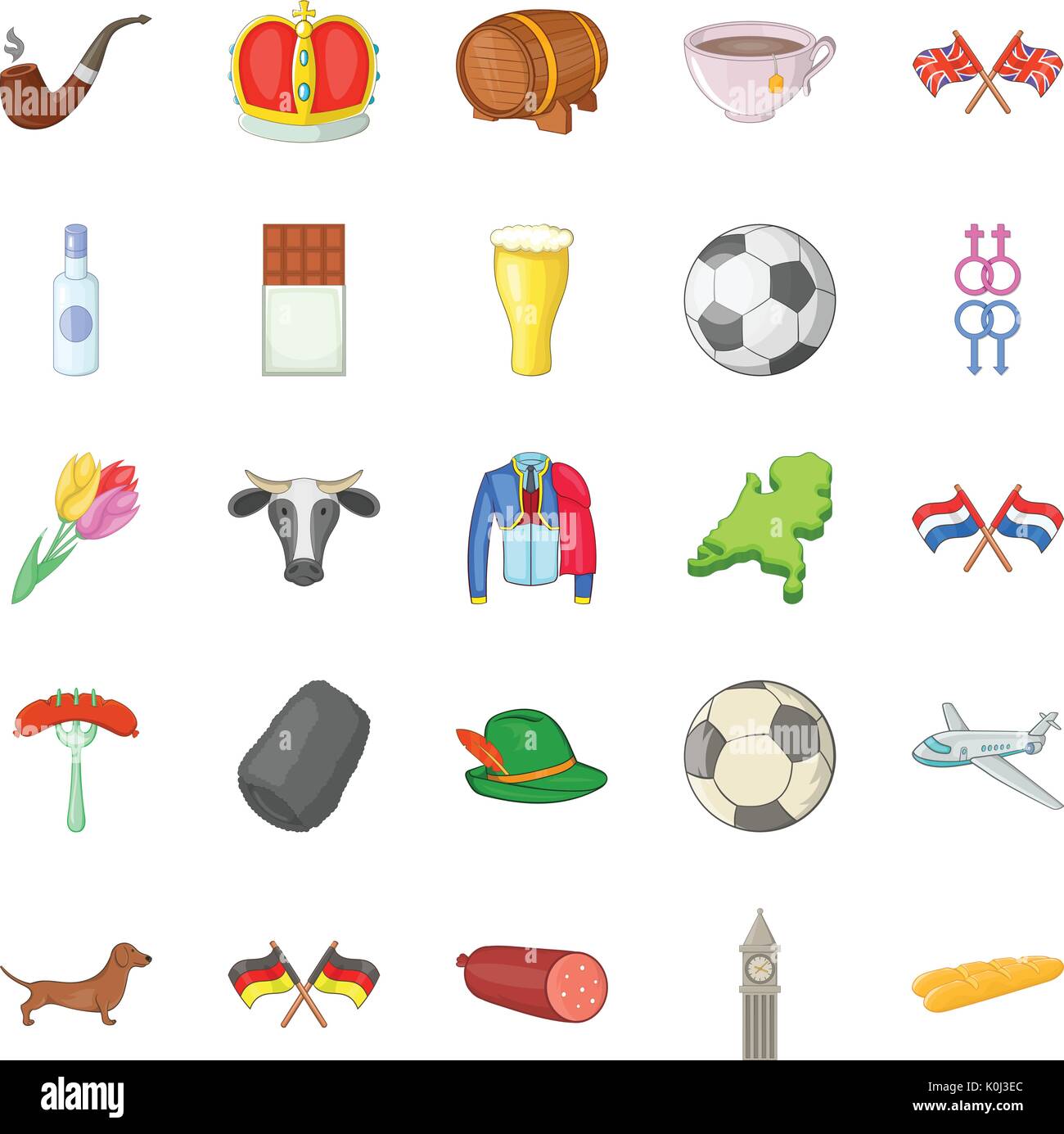 Europe icons set, cartoon style Stock Vector Image & Art - Alamy