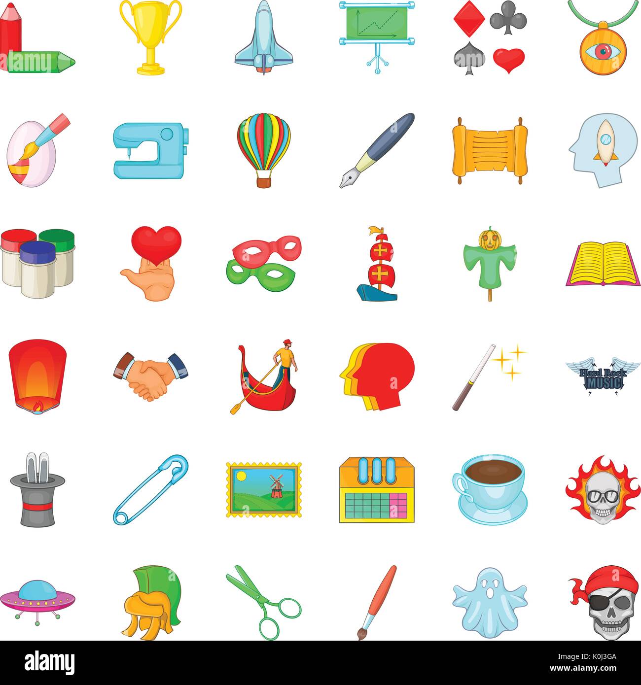 Art icons set, cartoon style Stock Vector Image & Art - Alamy